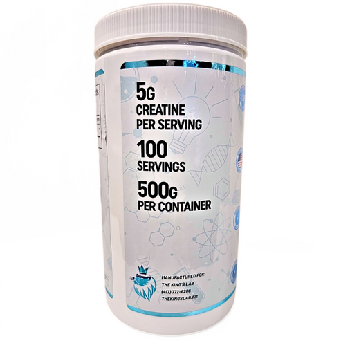 the King’s lab Creatine Monohydrate – 100% Micronized, 500g (100 Servi ...