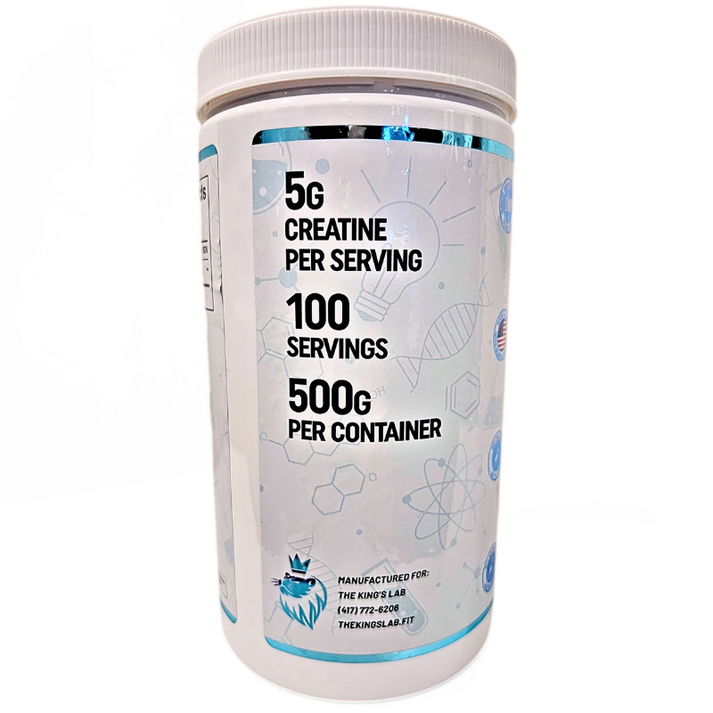 the King’s lab Creatine Monohydrate – 100% Micronized, 500g (100 Servi ...